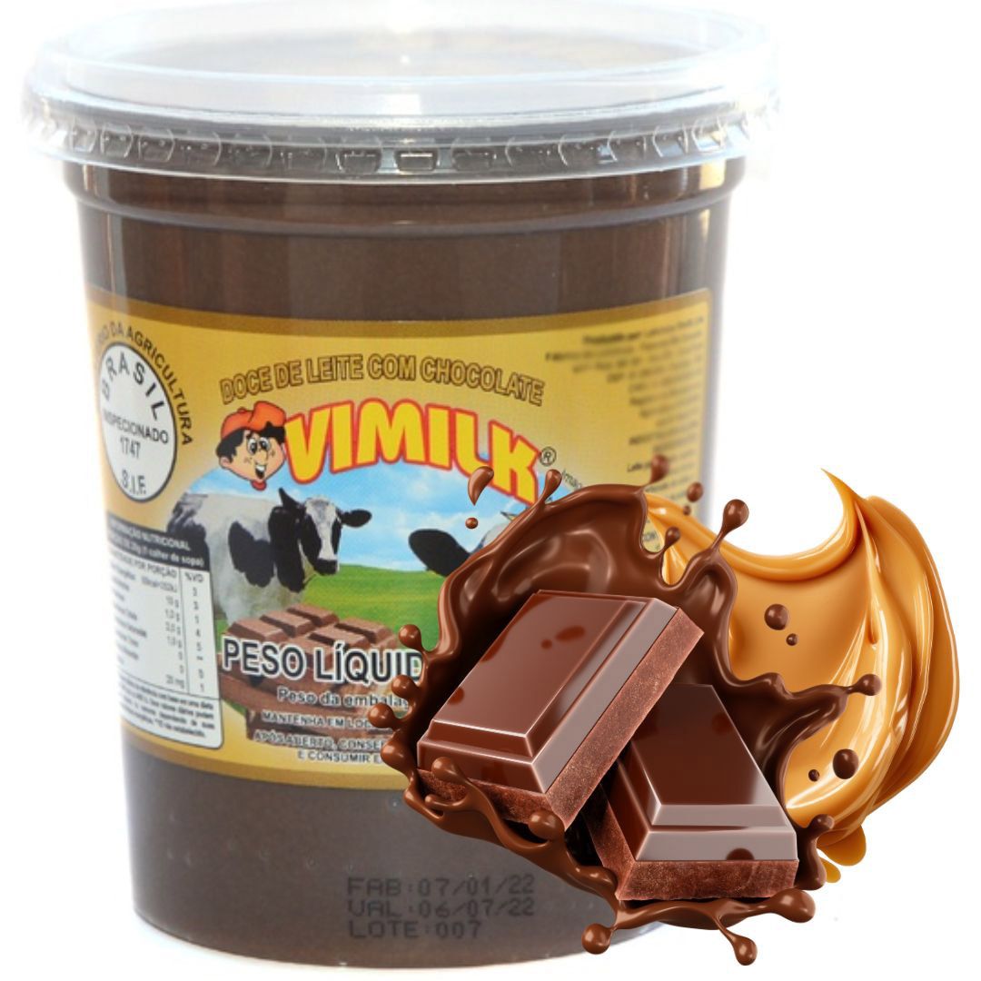 DOCE DE LEITE VIMILK 700 GRAMAS COM CHOCOLATE | Vim da Canastra