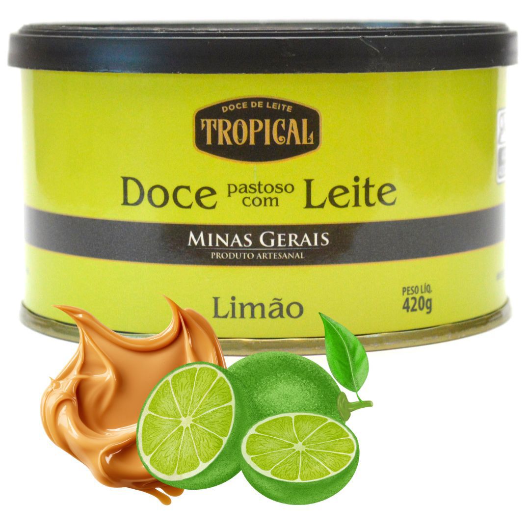 DOCE DE LEITE TROPICAL COM LIMÃO LATA COM 420 GRAMAS | Vim da Canastra