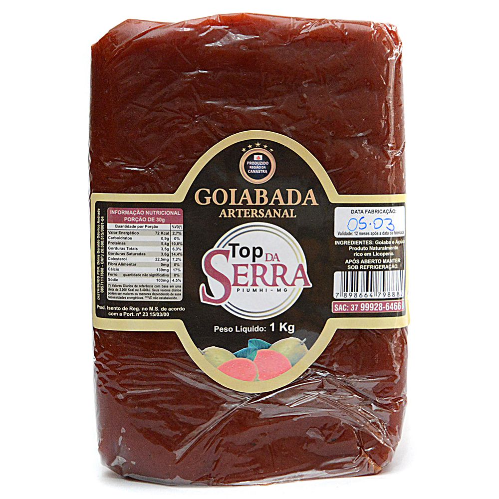 GOIABADA CASEIRA 1 QUILO | Vim da Canastra