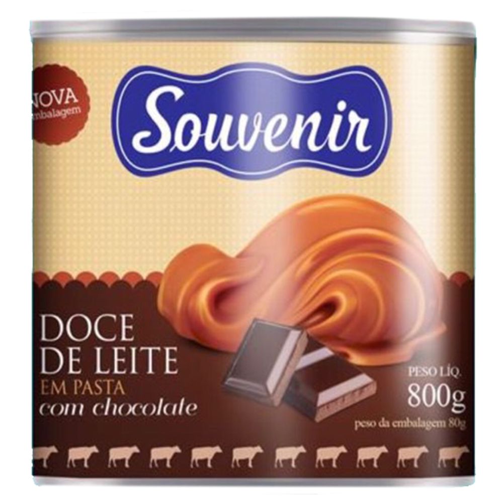 Doce De Leite Souvenir Com Chocolate 800 Gramas | Vim da Canastra
