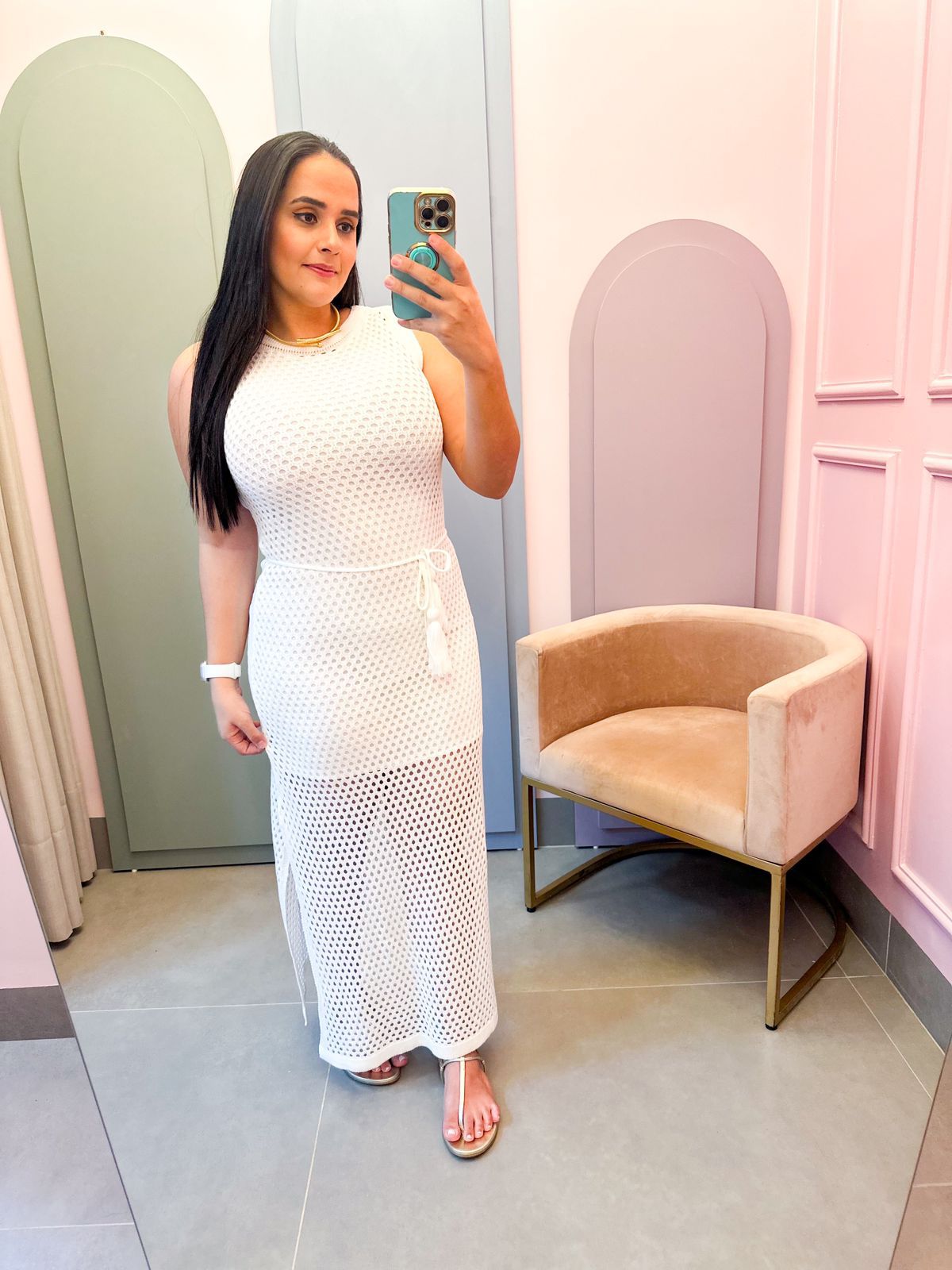 Vestido Sofia tricot Branco | Rebeca Azevedo