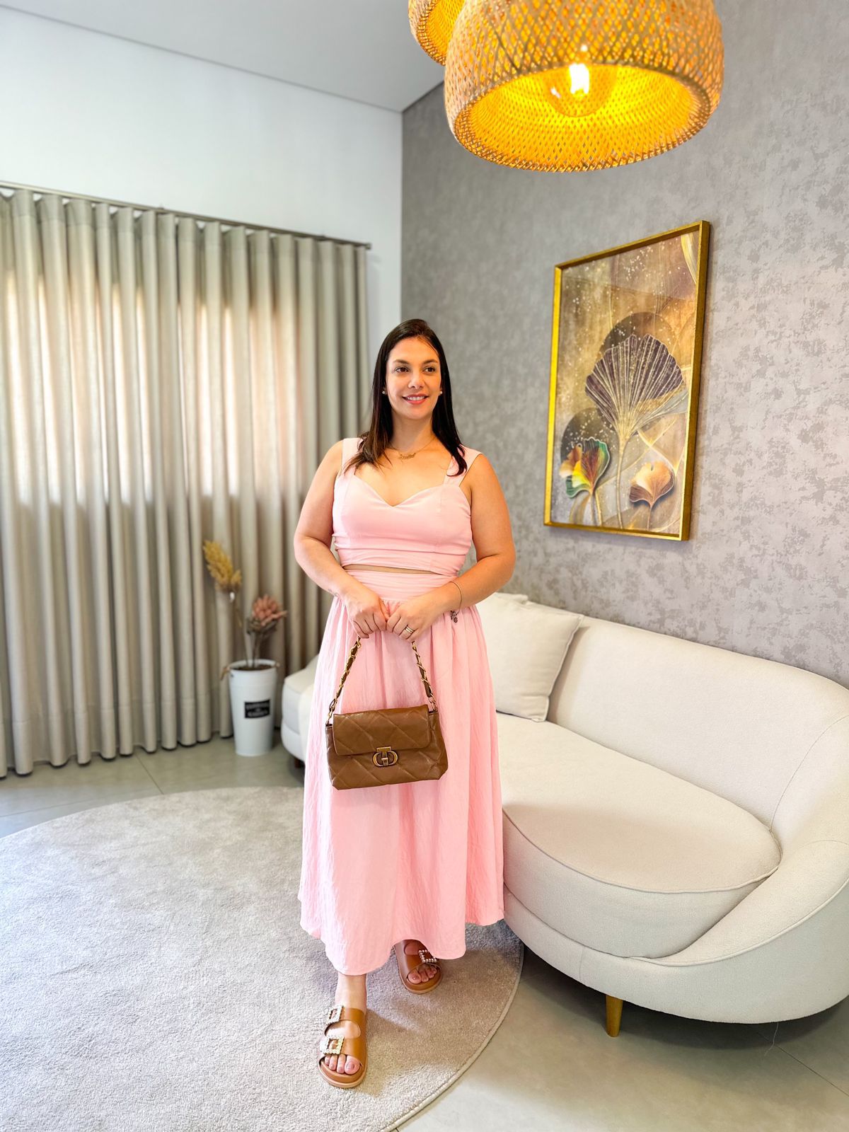 Conjunto Margarida rosa bebê | Rebeca Azevedo