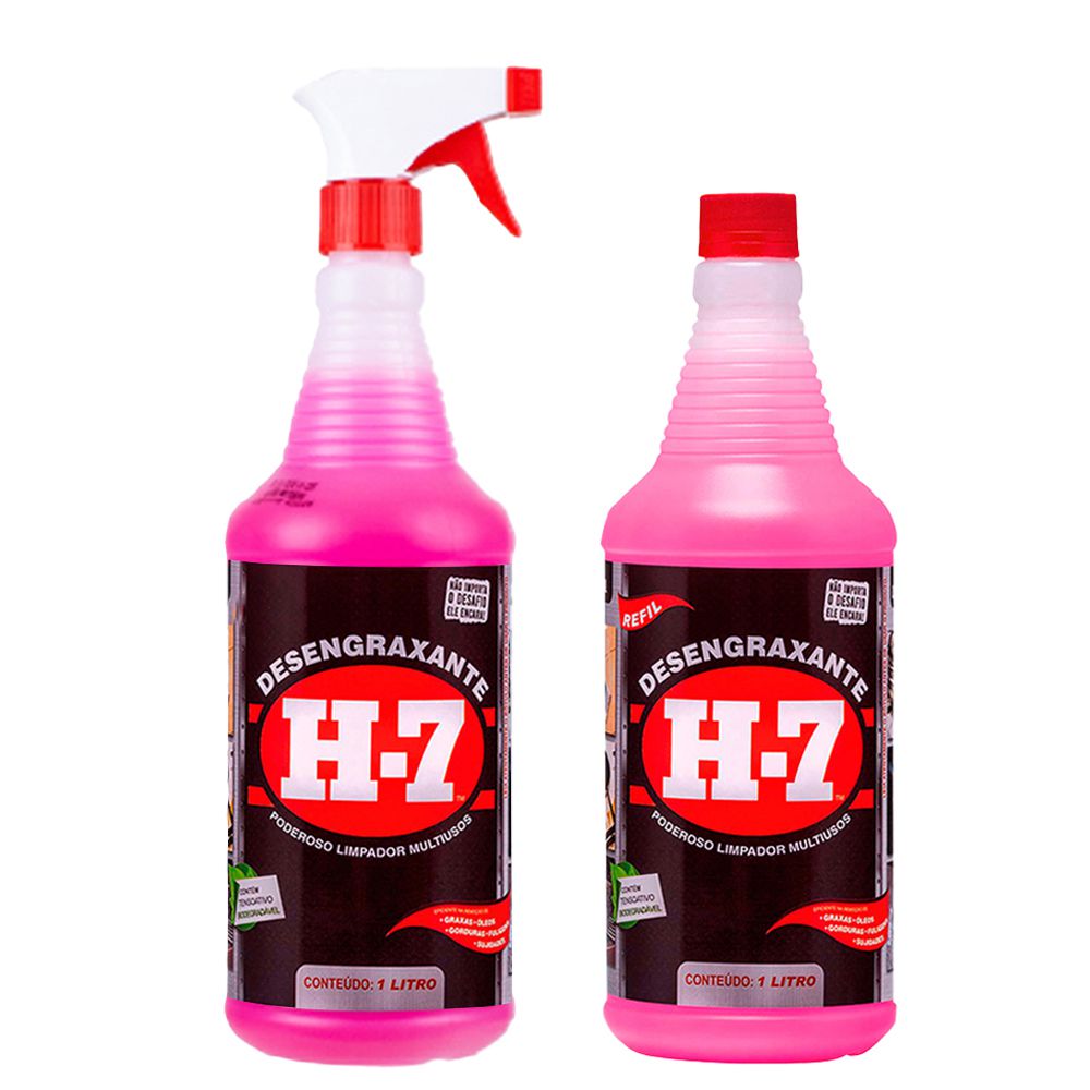 Kit Desengraxante Removedor Multiuso 1L Spray Com Refil 1L - H7 | Ritec ...