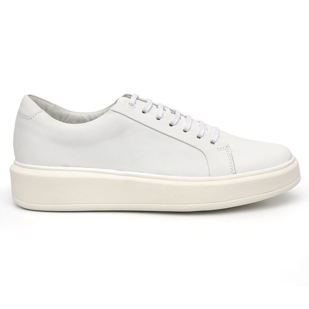 Tênis Masculino Casual Couro Legítimo Milano Gelo | ROTA SHOES