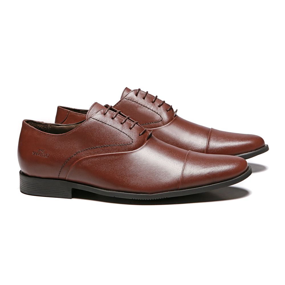 Sapato Social Masculino Rexton Napa Mestiço Pinhão Samello | SAMELLO