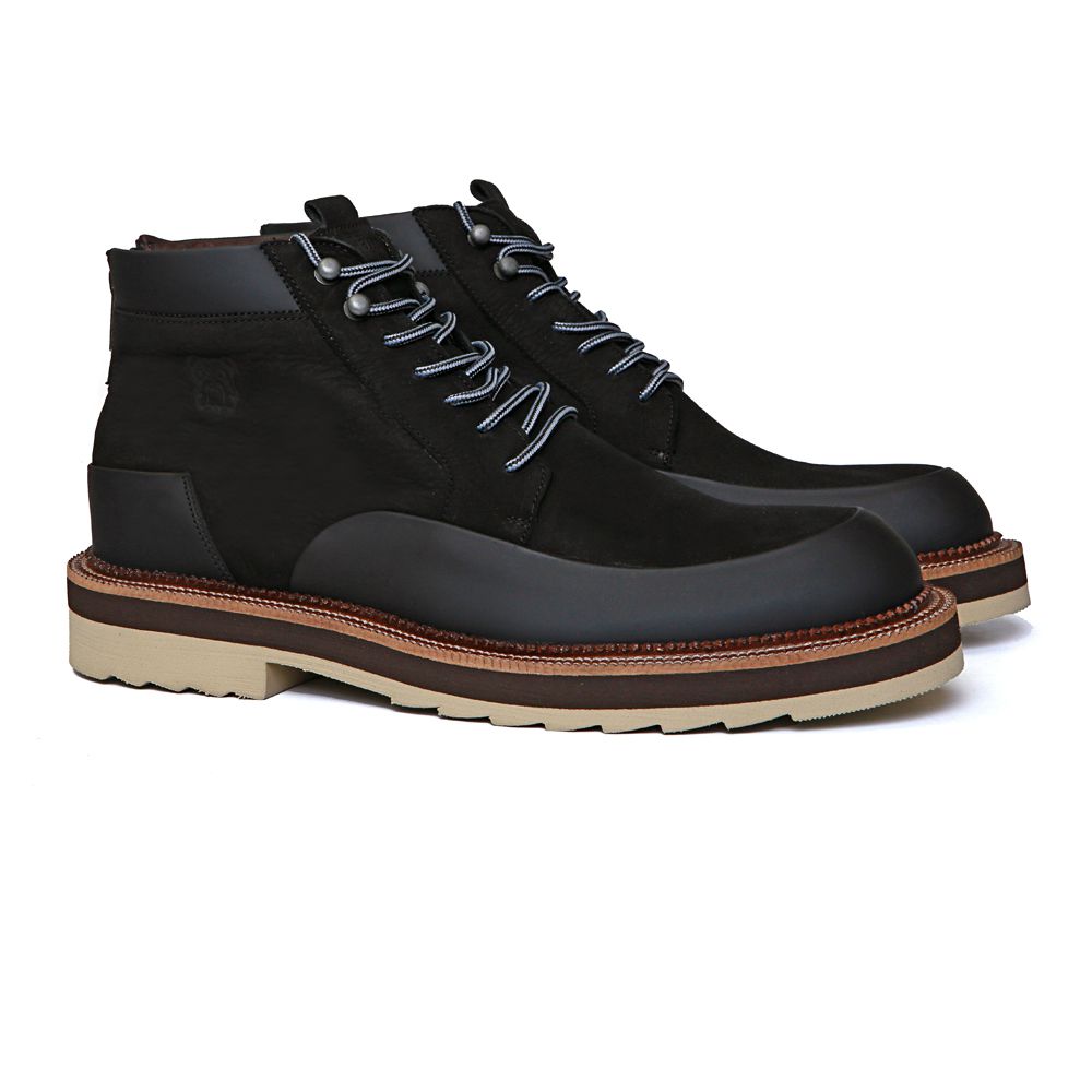 Bota Casual Hendrix Masculino Fus/Chamois Preto Samello | SAMELLO