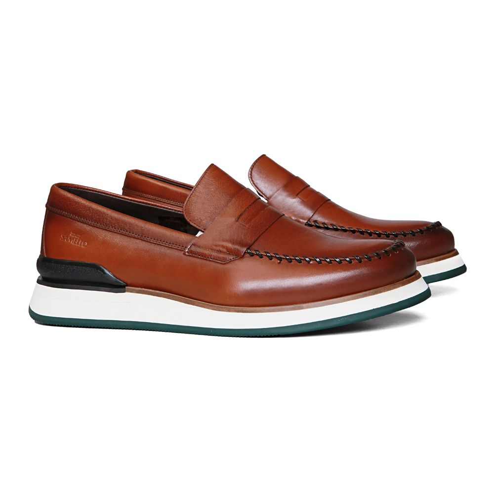 Sapato Casual Podium Masculino Velur Caramelo Samello | SAMELLO