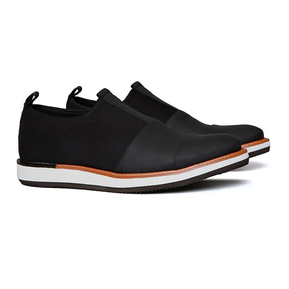 Sapato Casual Tailan Masculino Fusionado/Neopreme Preto Samello | SAMELLO