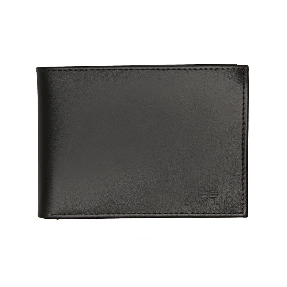 Carteira Couro Toscana Latego Preto/Gorg Tricolor Samello | SAMELLO