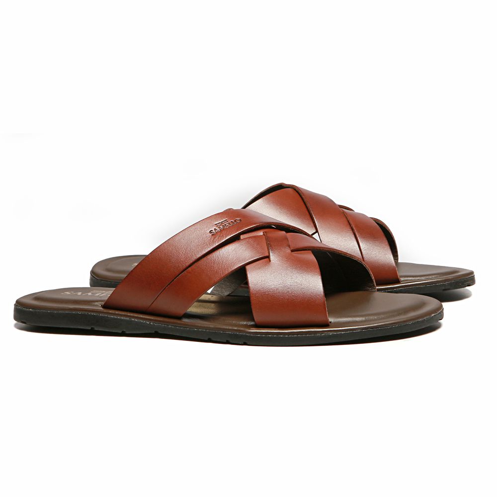Sandália Masculina Absolut Astrus Castanho Samello | SAMELLO