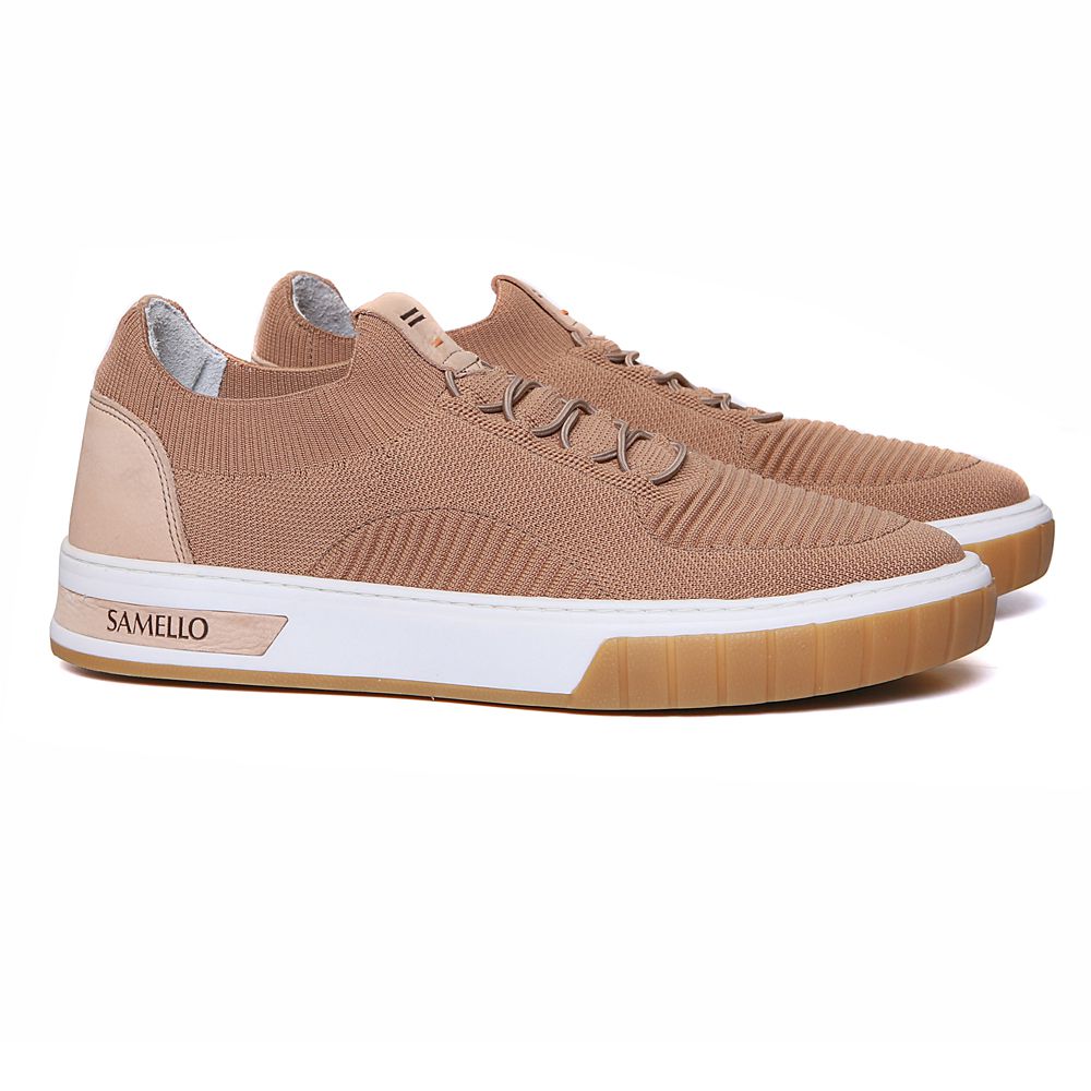Tênis Casual Masculino Colin Areia Samello | SAMELLO