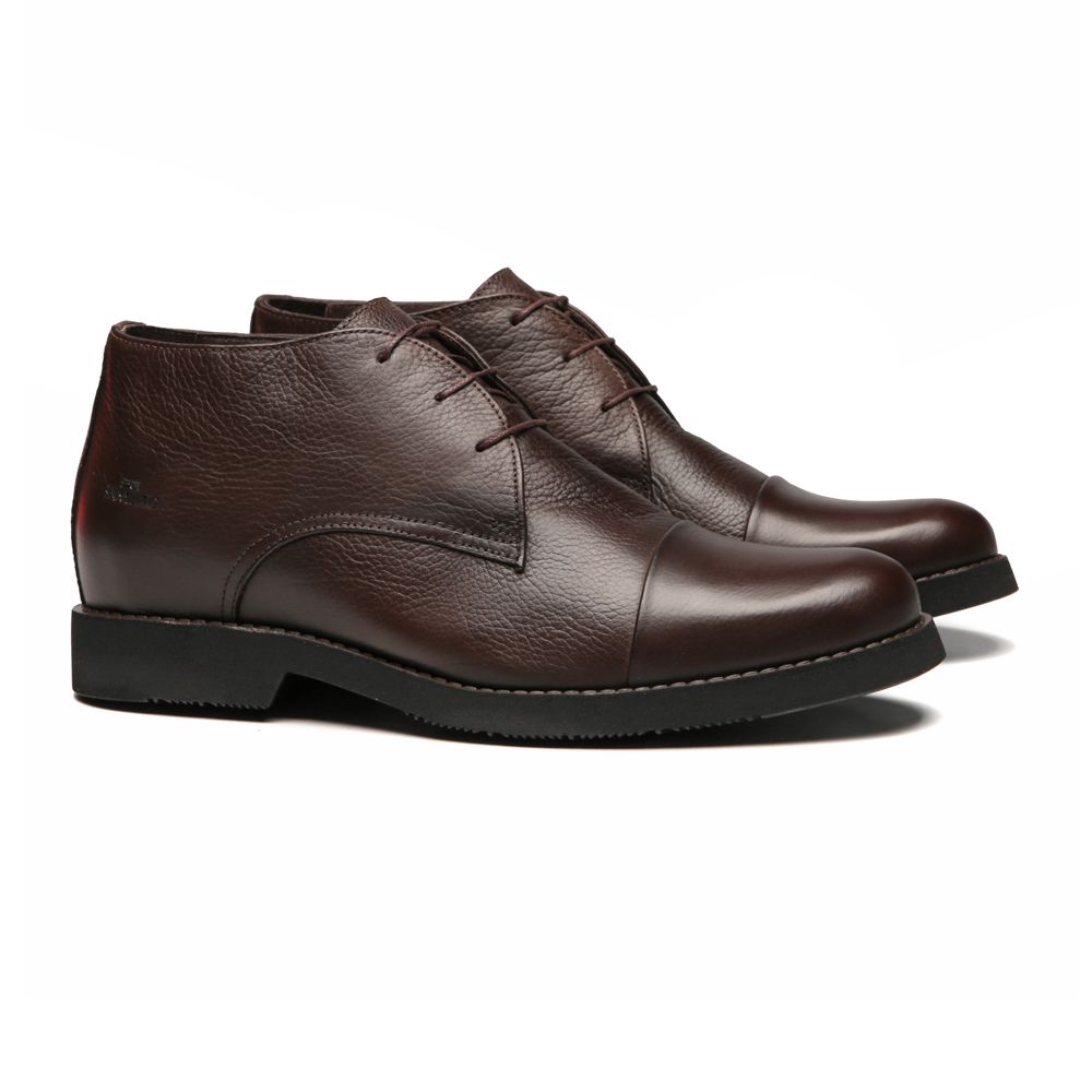Bota Elevator Masculina Vidal Brown Samello | SAMELLO