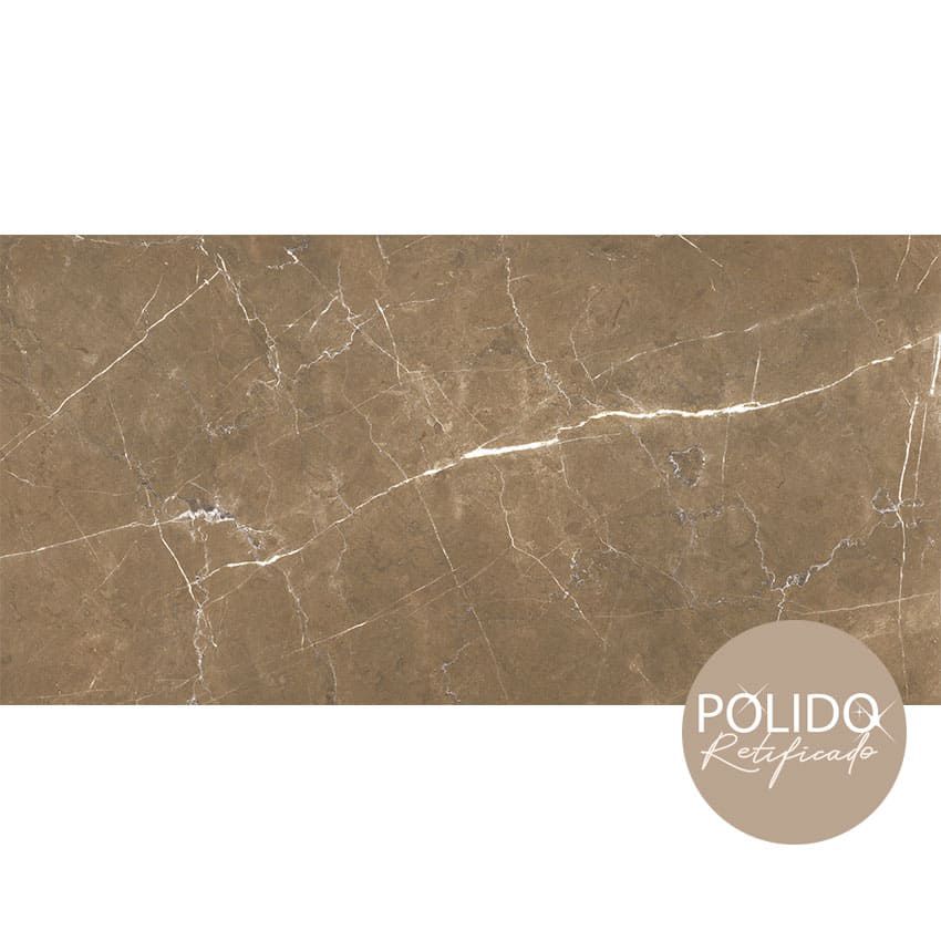 Piso Polido Borda Reta Soberano Brown Formigres 60x120 L01 | Santa ...