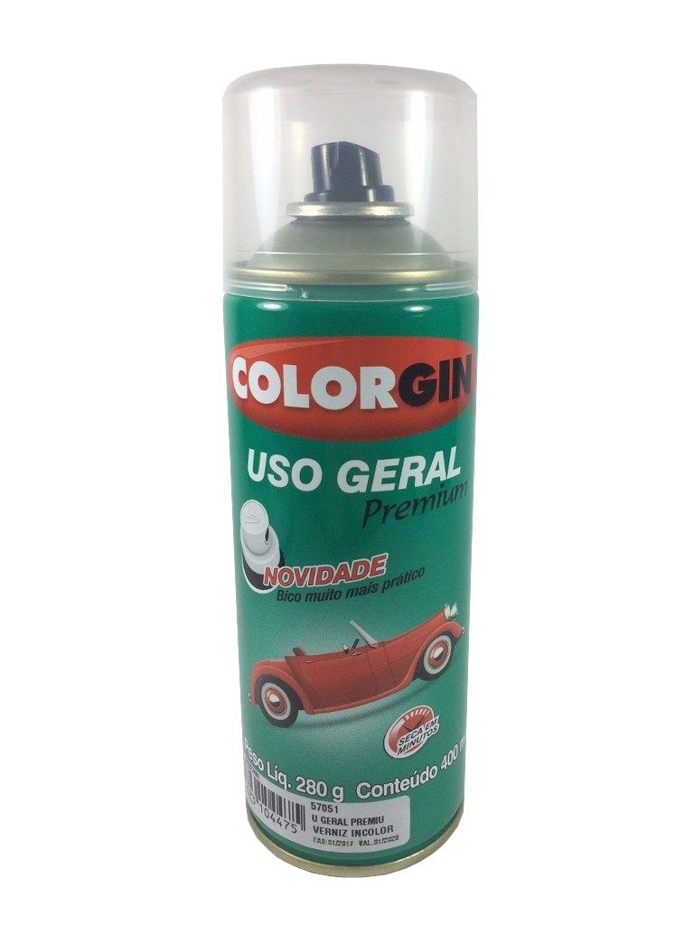 VERNIZ SPRAY INCOLOR 400ml 5705 USO GERAL PREMIUM COLORGIN | Santec