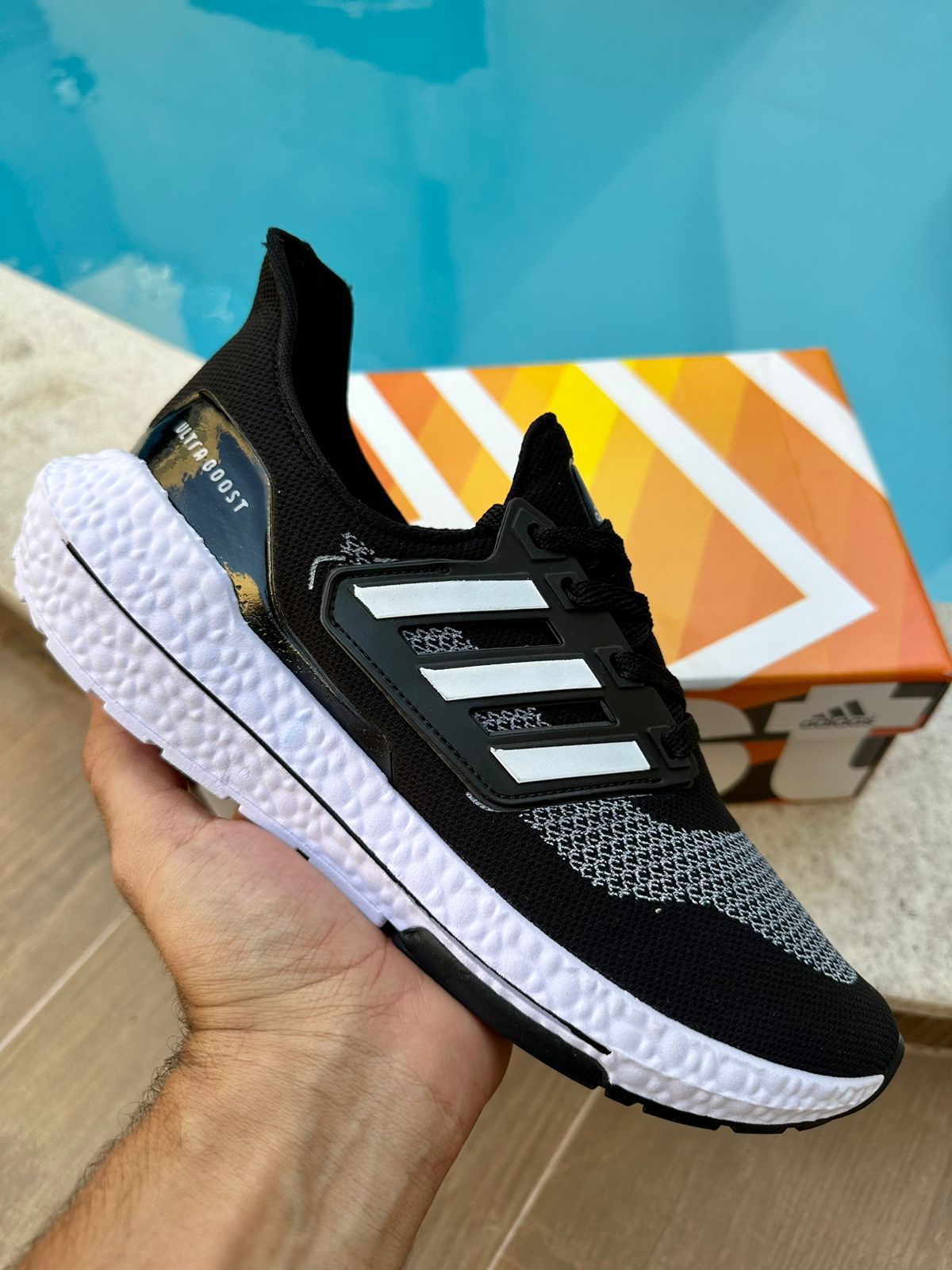 Tenis Ad Preto com Detalhe Branco | Talline Sapatilhas Atacado