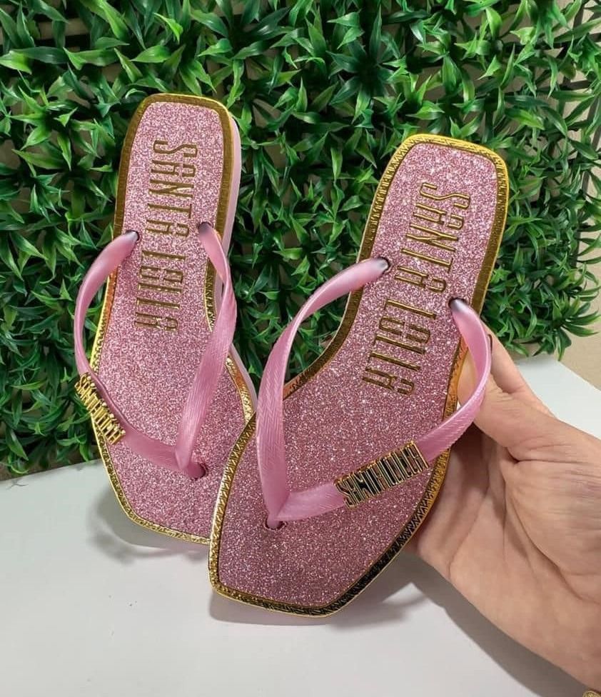 chinelo SL Shine Rosa | Talline Sapatilhas Atacado