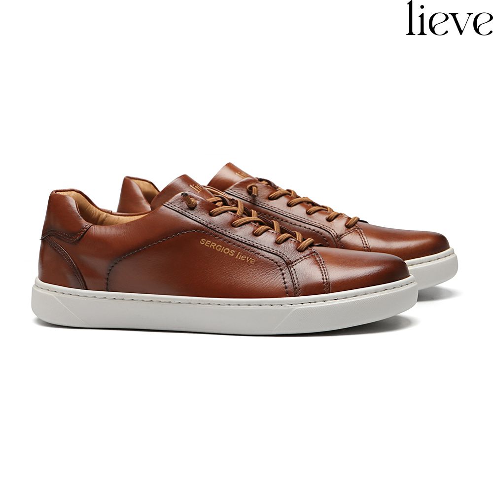 TÊNIS MASCULINO CASUAL EM COURO MARROM | SERGIO`S