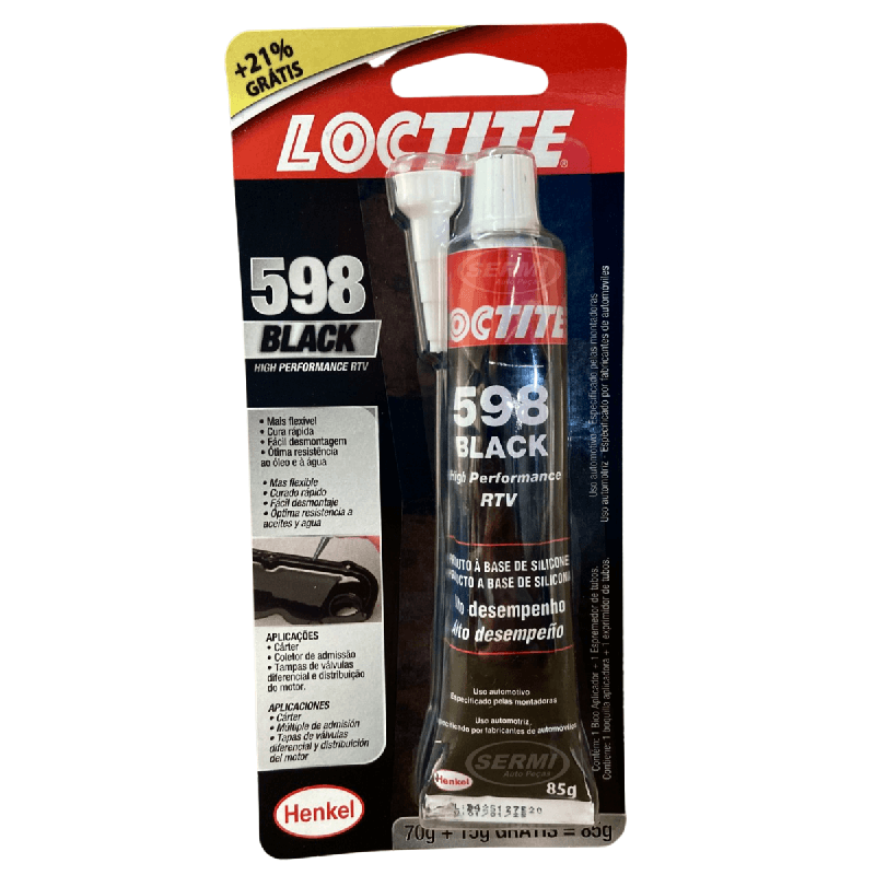 Cola Silicone Black 598 Loctite HIGH PERFORMANCE RTV | Sermi