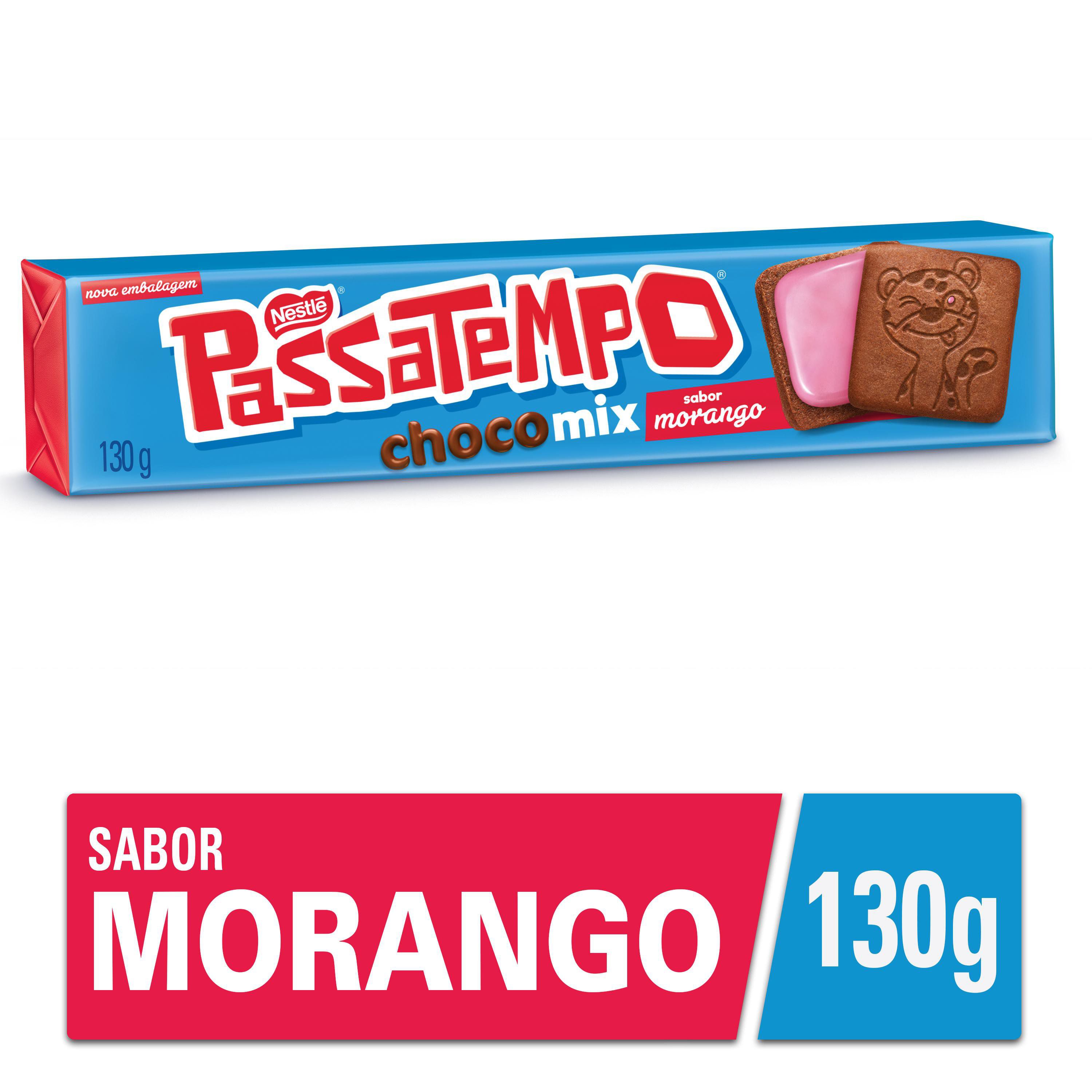 Biscoito Passatempo Chocomix Morango 130g | Day 2 Day