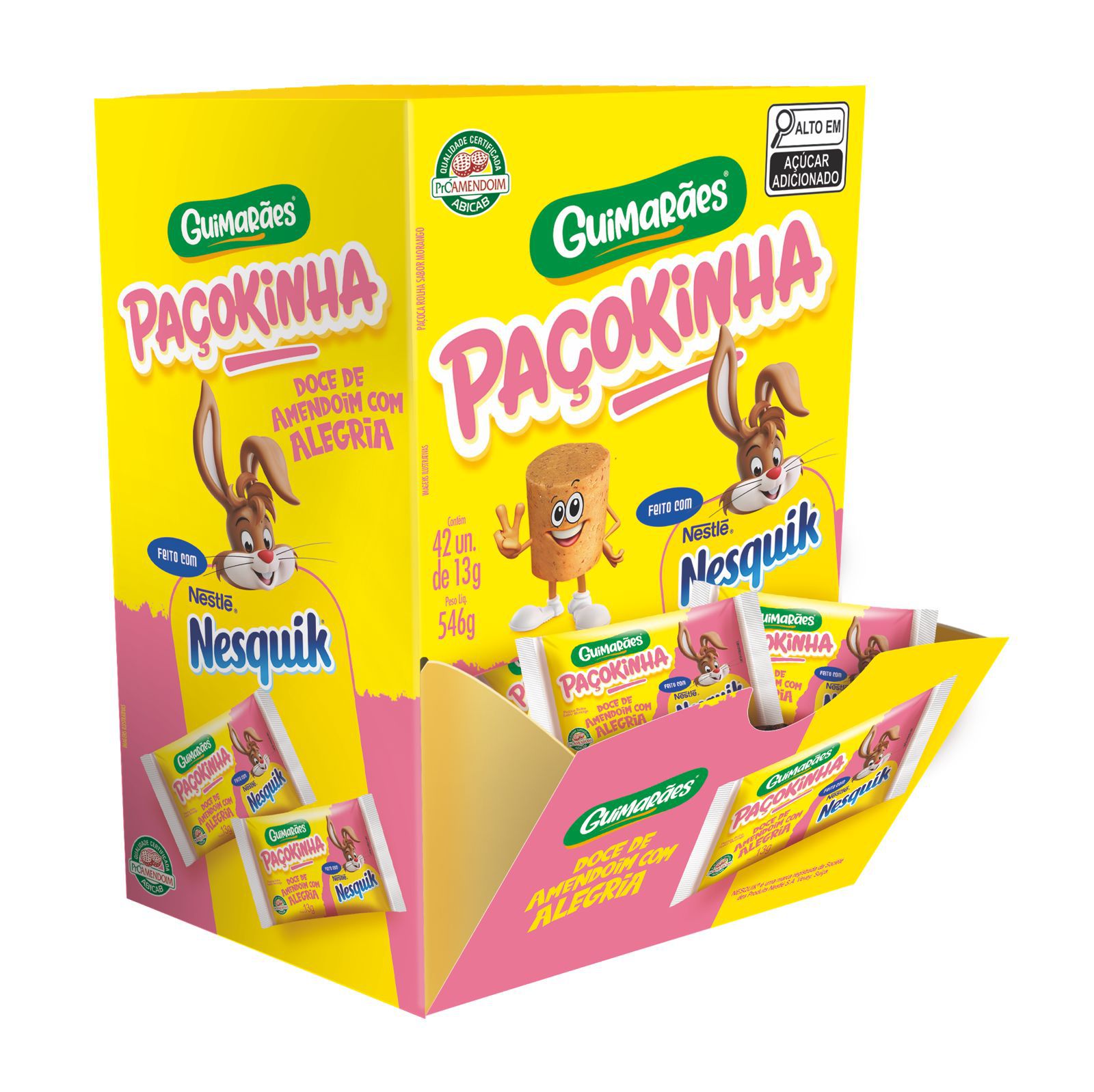 Paçokinha Rolha com Nesquik Display 546g C42un | Guimarães Alimentos