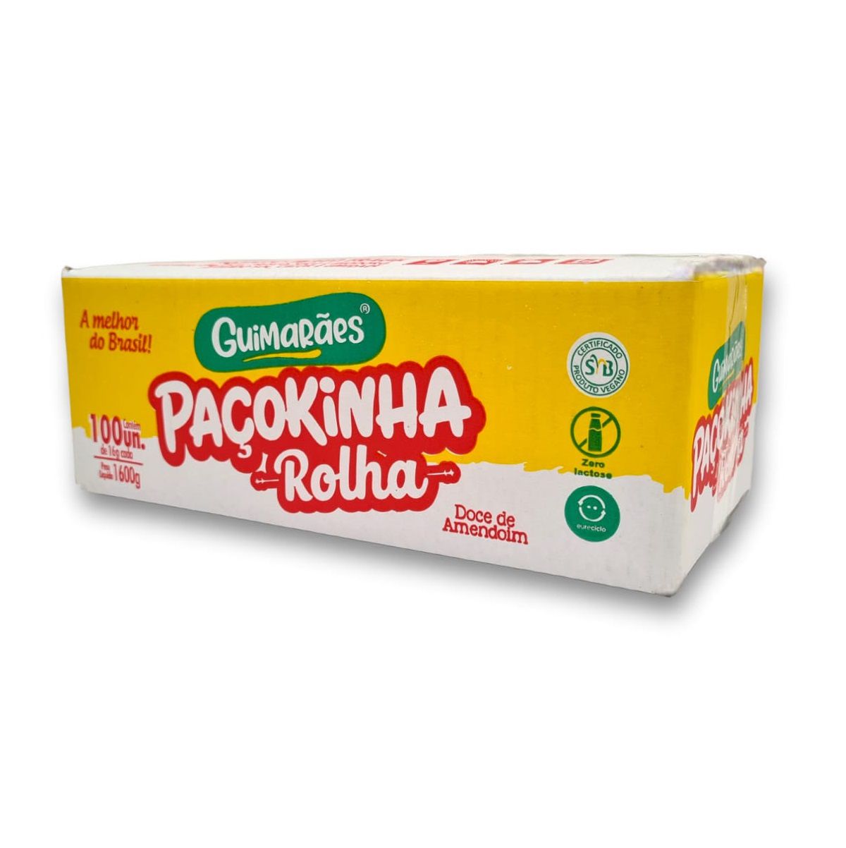 Paçoca Rolha Caixa 1,6kg | Guimarães Alimentos