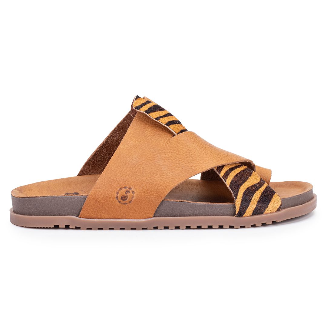 Sandália Birken Mary Trançada com Suporte para Dedão – Couro Conhaque e ...