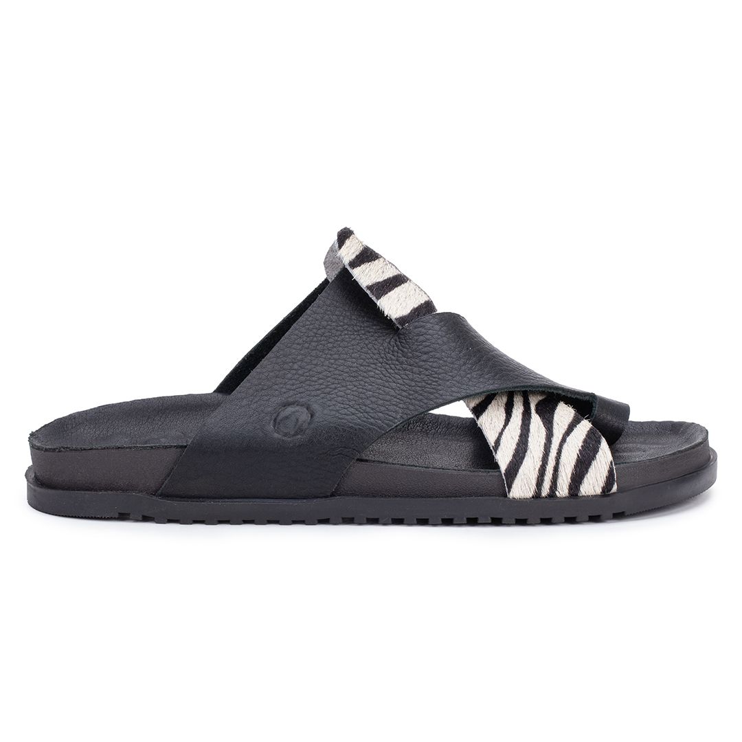 Sandália Birken Mary Trançada com Suporte para Dedão – Couro Preto e ...