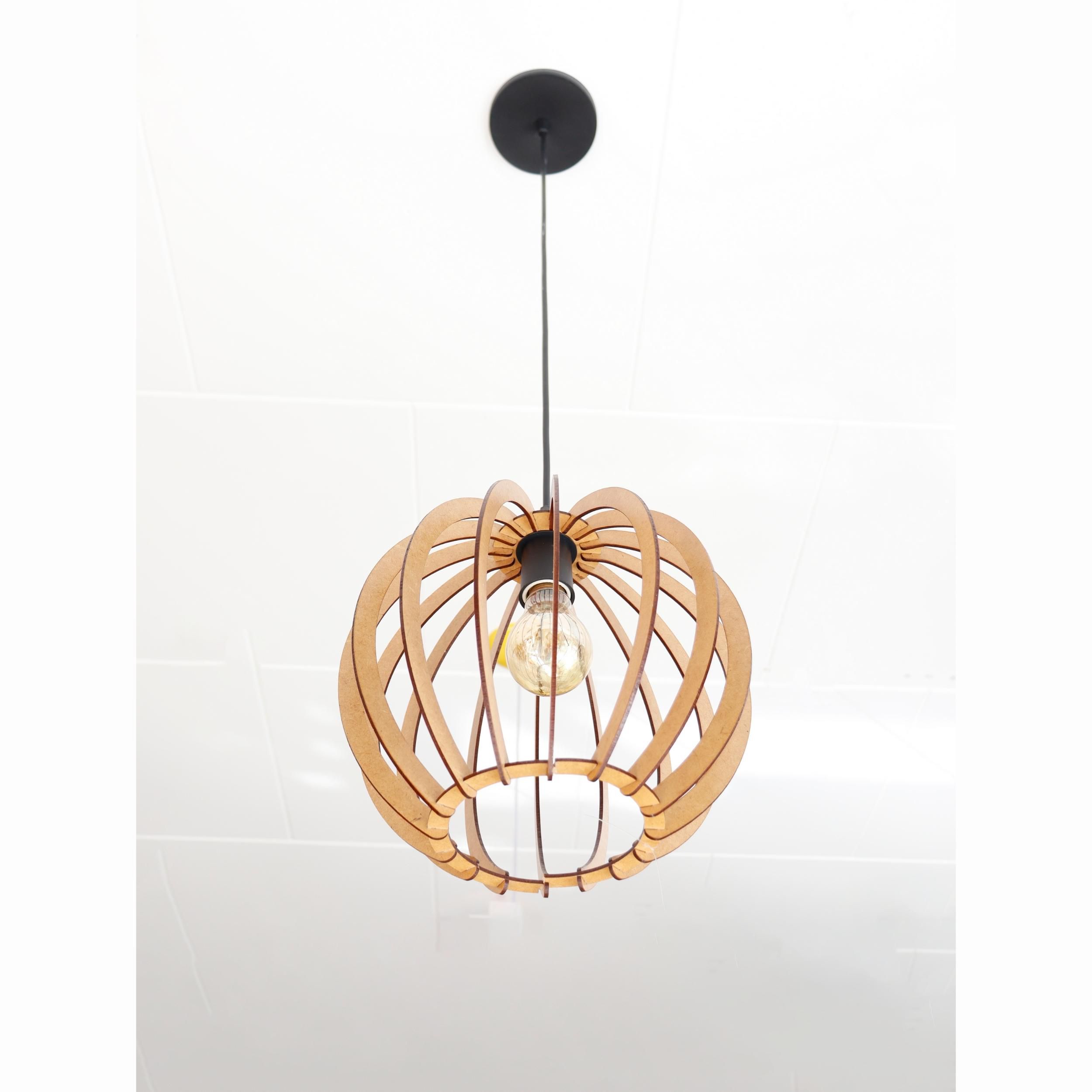 PENDENTE DE MADEIRA BALL - NATURAL VESPER | Sperandio
