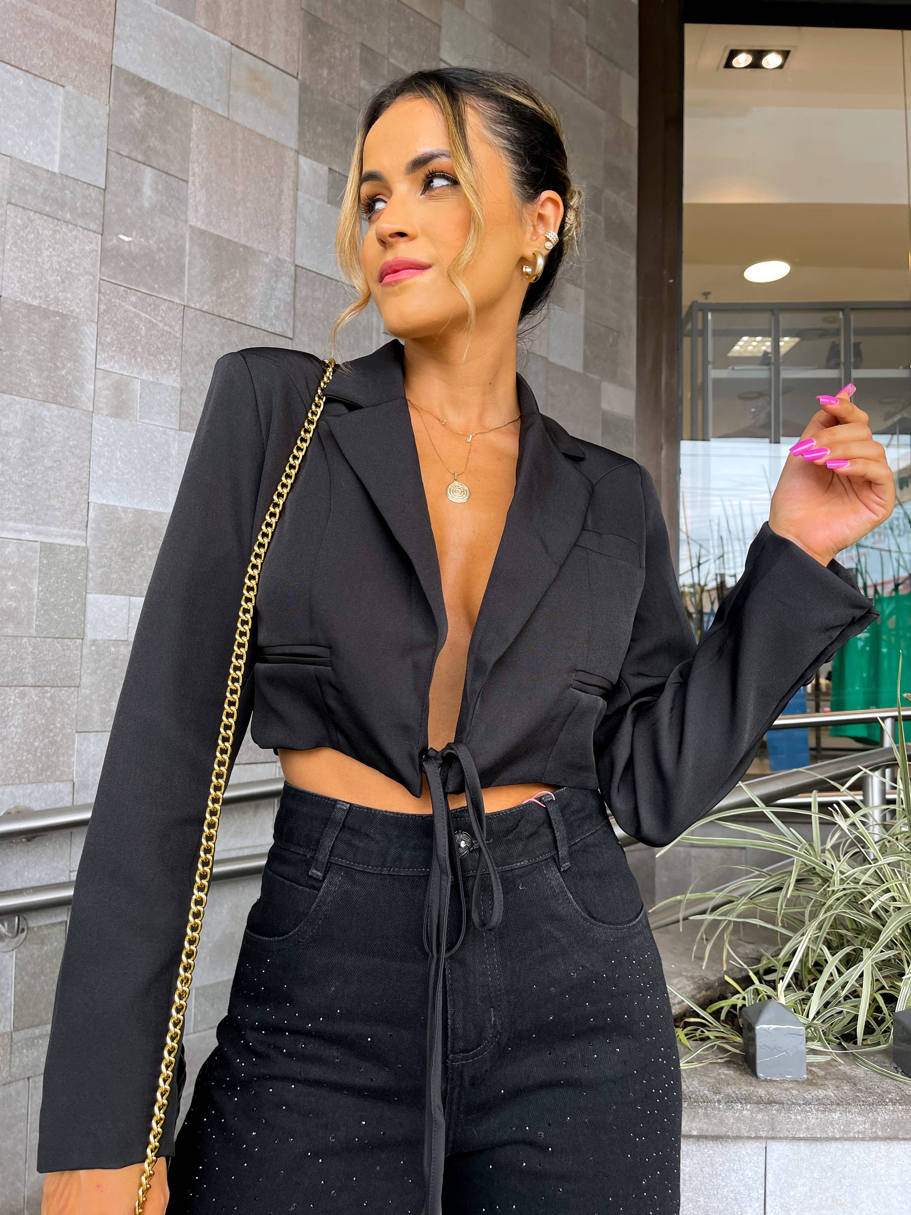 Blazer Cropped Daniela Preto | SUBLIME