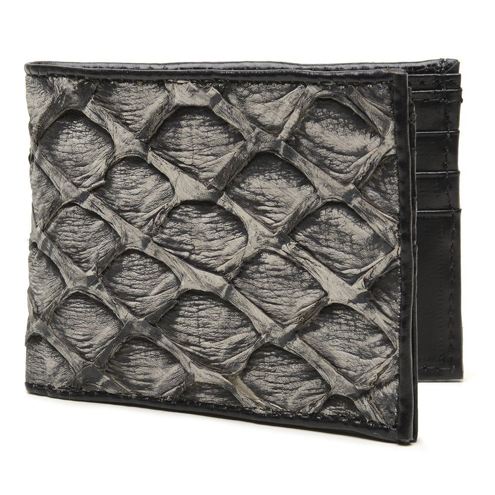 Carteira MINI em Couro de Pirarucu (Arapaima gigas) Ivory Rustic | Taia