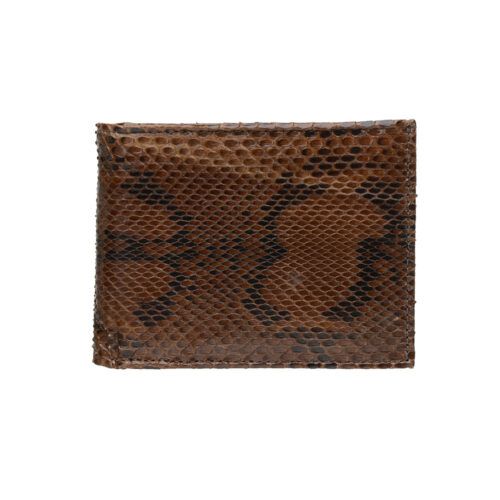 Carteira Masc. em Couro de Python (Python reticulatus) Tabaco | Taia