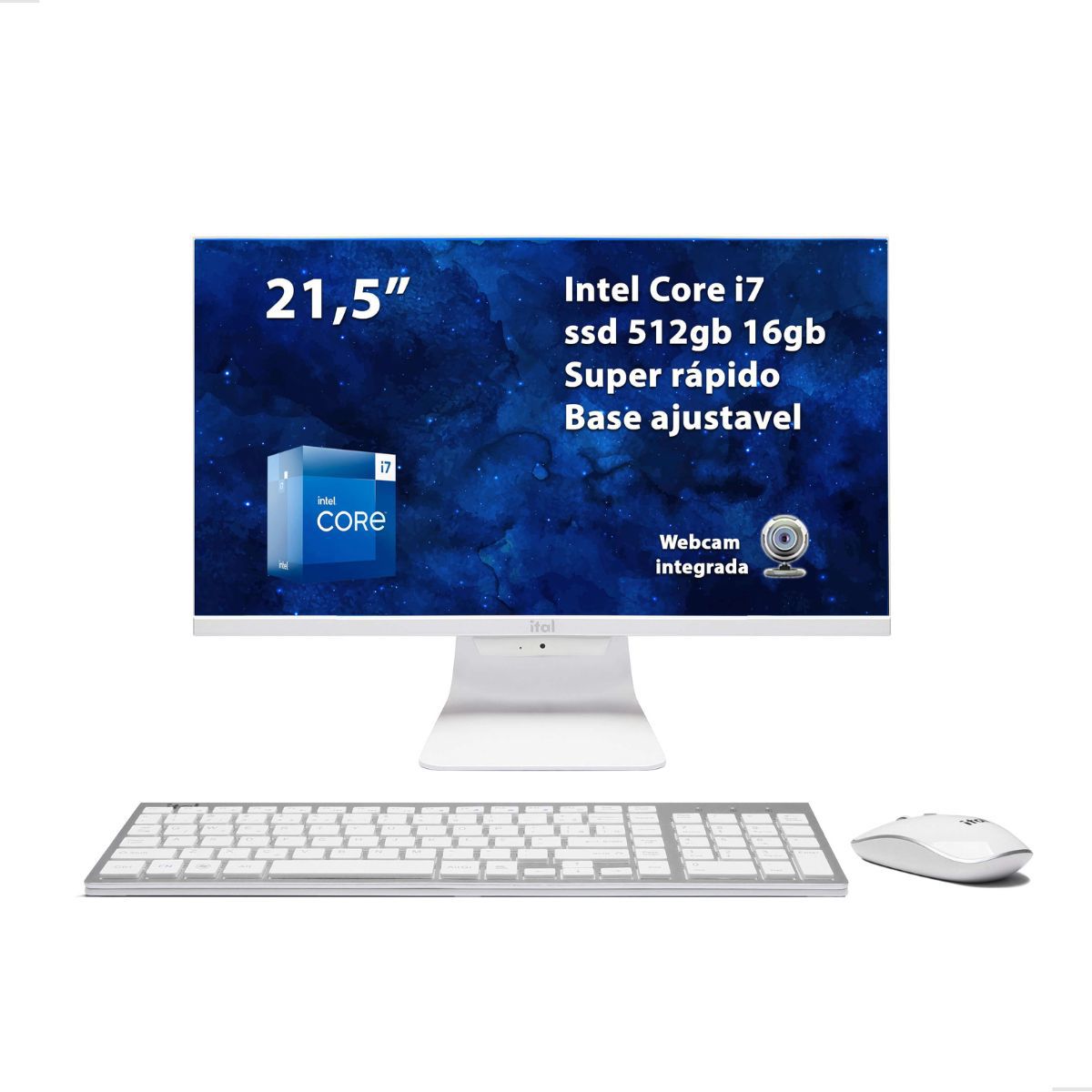 Computador All In One i7 21,5” Ssd 512GB 16Gb Ram Bluetooth e Wifi 5GHZ ...