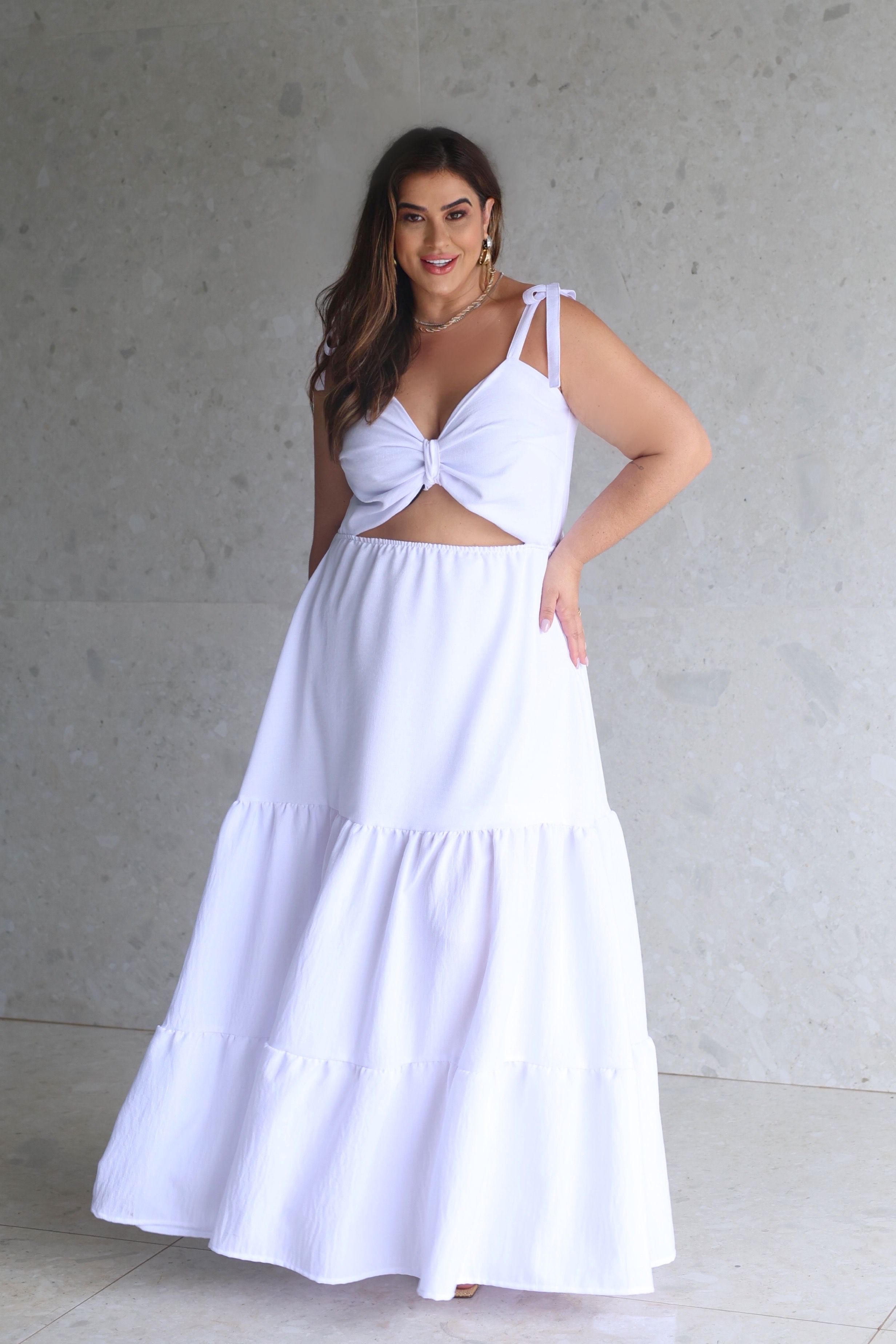Vestido Renata White | TAMTAUM PLUS SIZE FASHION