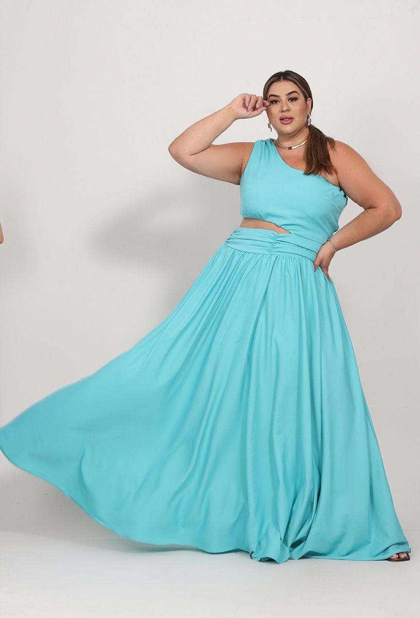 Vestido Bruna Tiffany | TAMTAUM PLUS SIZE FASHION
