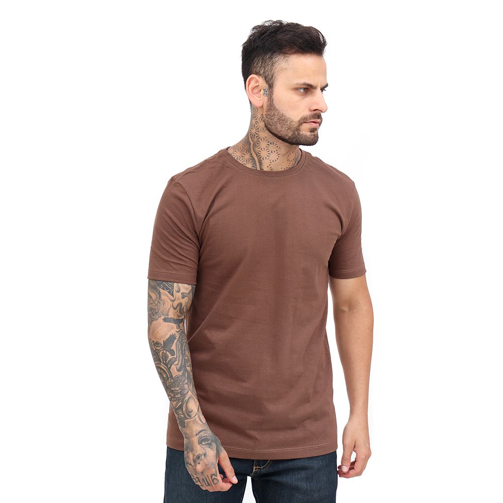 Camiseta Masculina Básica 100% Algodão Lisa | Tech Malhas