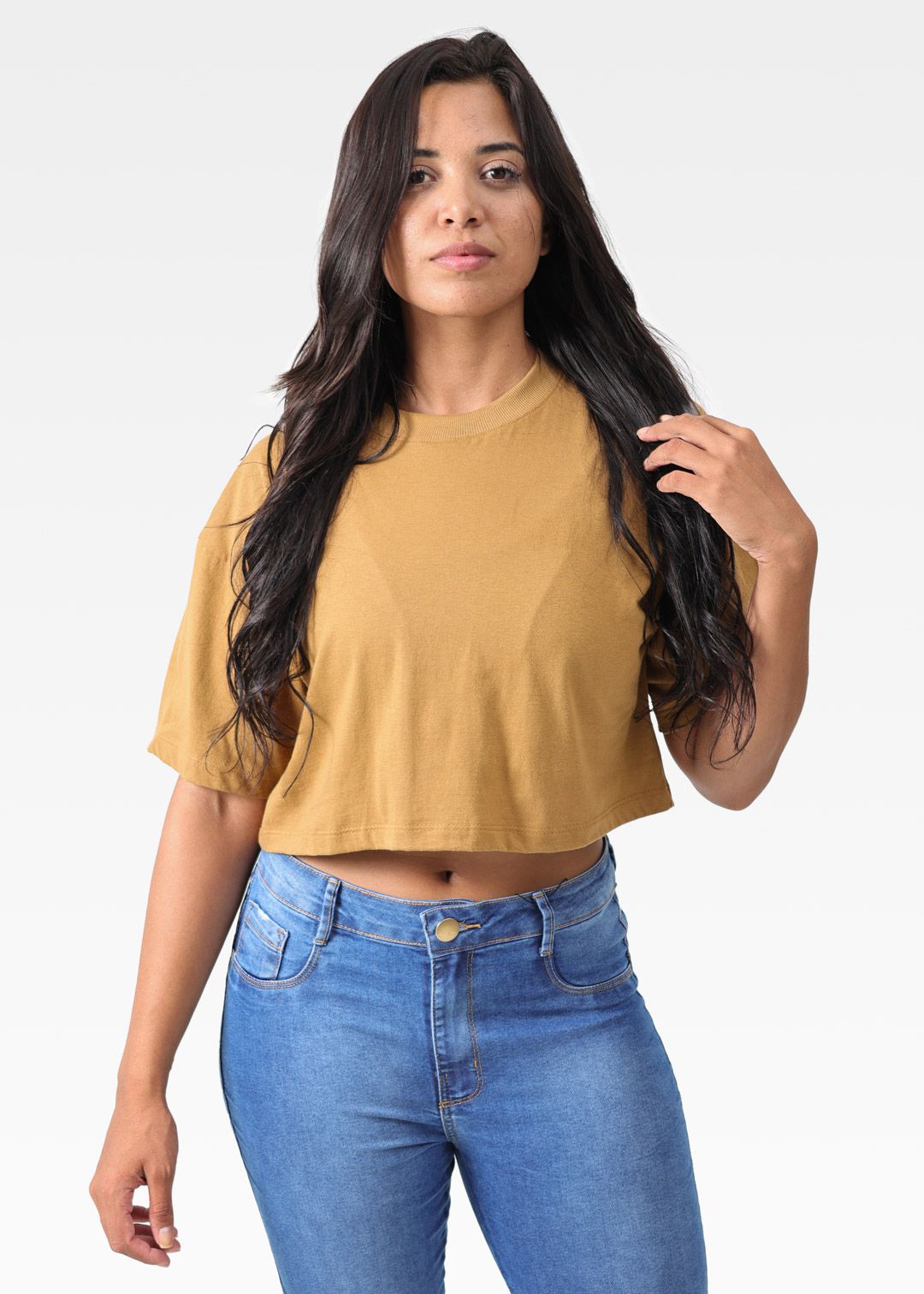 Cropped Feminino Oversized Caramelo | Techmalhas