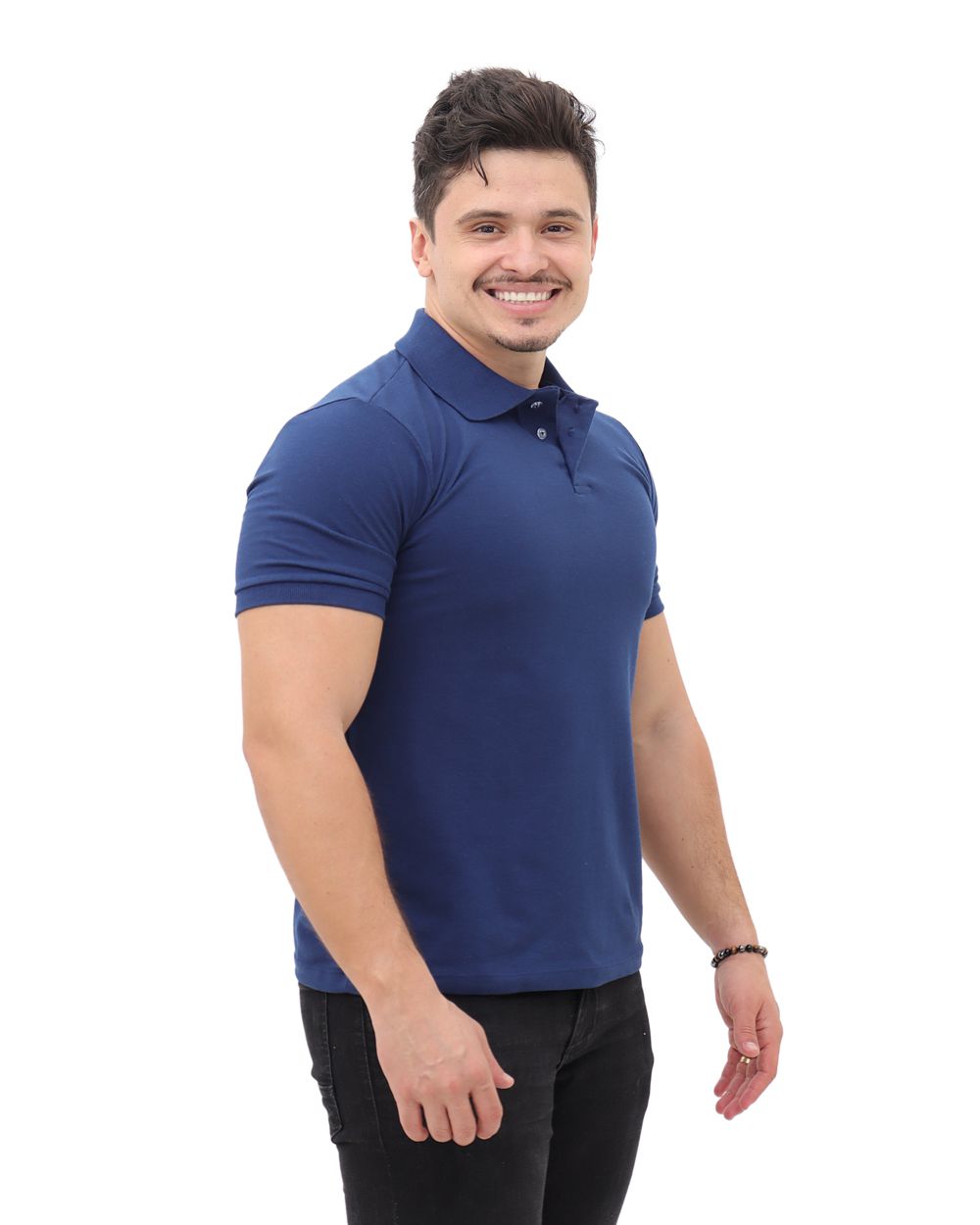 Camisa Polo Masculina Azul Marinho | TechMalhas