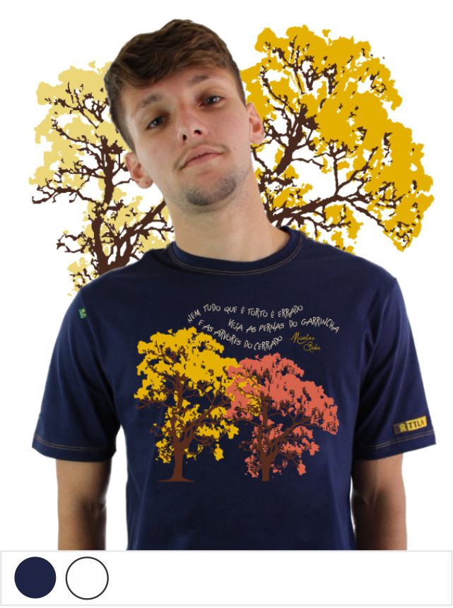 Camiseta Nicolas Behr Ipês Marinho - Tertúlia Produtos Literários