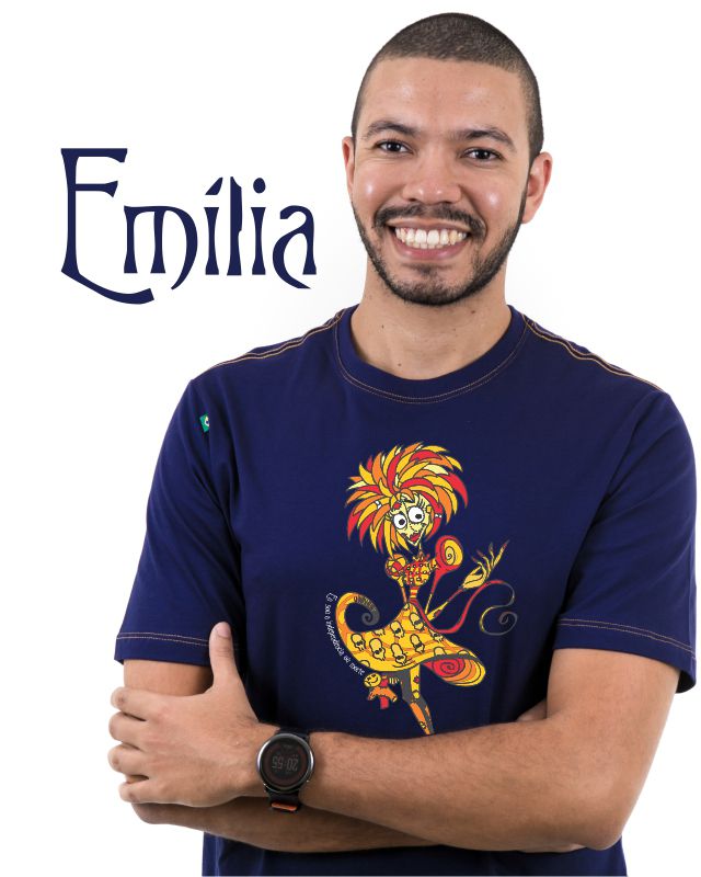 CAMISETA EMÍLIA - Marinho - O SÍTIO DE TIM BURTON - Tertúlia Produtos ...