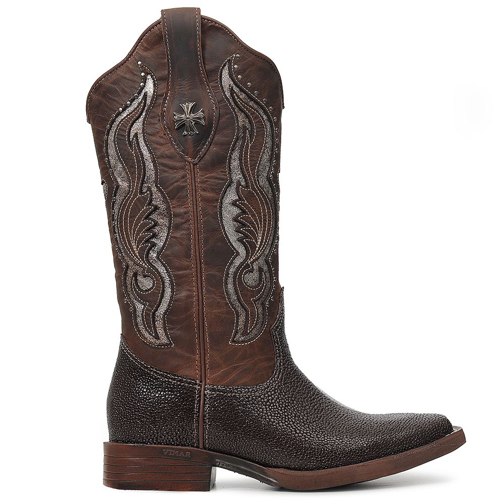 Bota Western Feminina Vimar Boots 13244 Arraia Café | TEXASKING | Botas ...