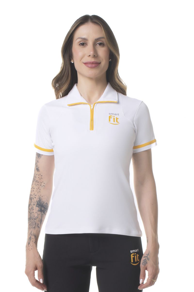 SMART - POLO FEMININA - BRANCO | SMART FIT - STORE
