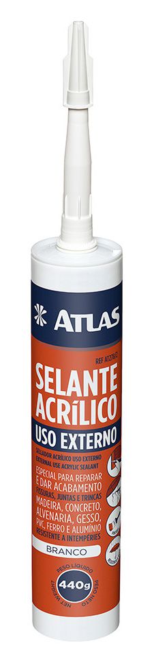 Selante acrílico branco de uso externo 440g - AT278/2 - Atlas | Tintavel