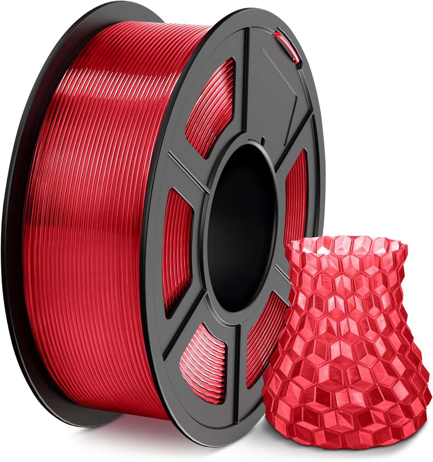 Filamento PLA+ 1.75mm 1kg - Vermelho Transparente | TOPINK3D