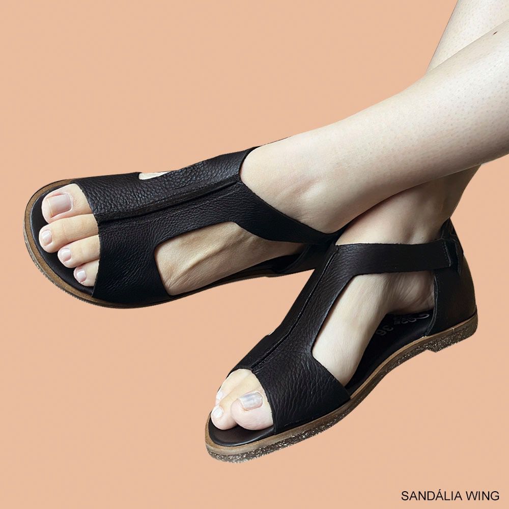 SANDÁLIA WING PRETA | TRINTEE