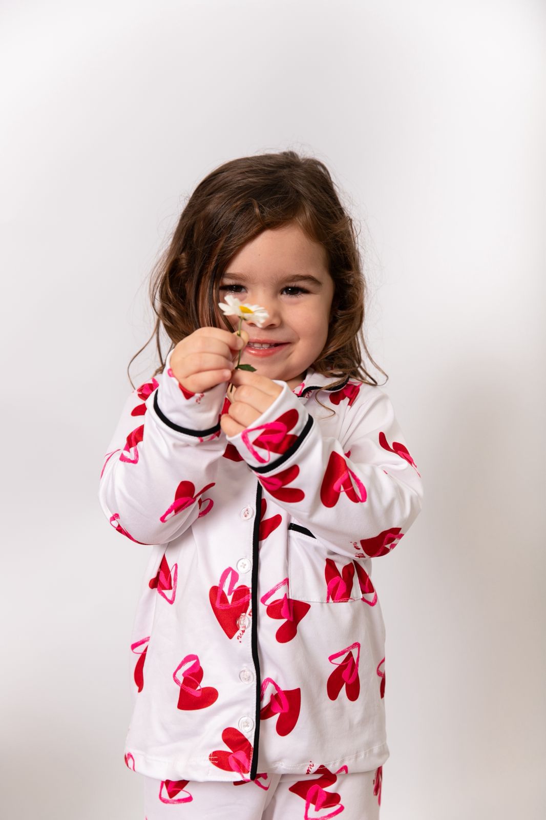 Pijama Infantil Americano Longo Coração Duplo | TUTTI AMI - Loja Oficial