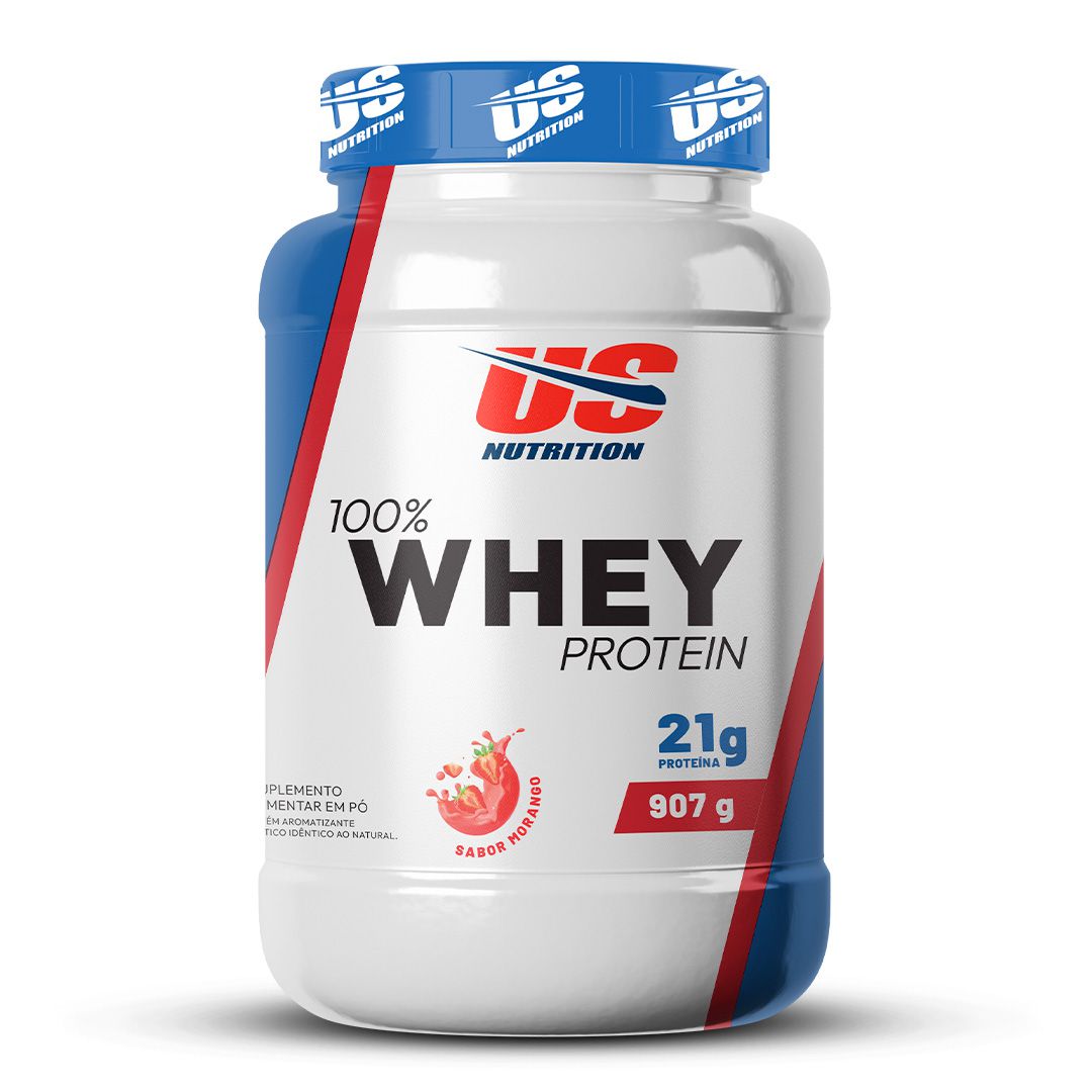 100% WHEY PROTEIN - Morango | US Nutrition