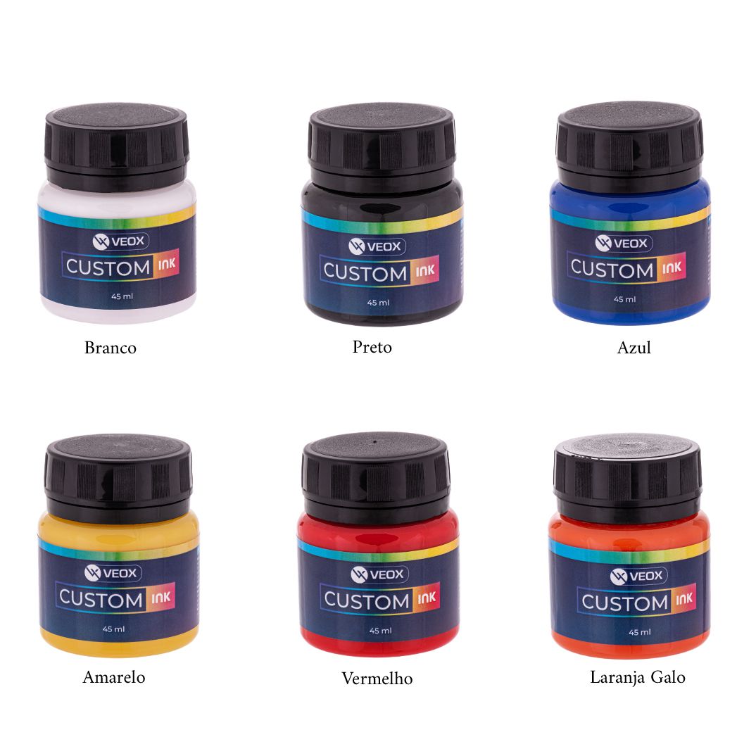 Kit Completo Custom Ink - 48 Cores | Veox Colors