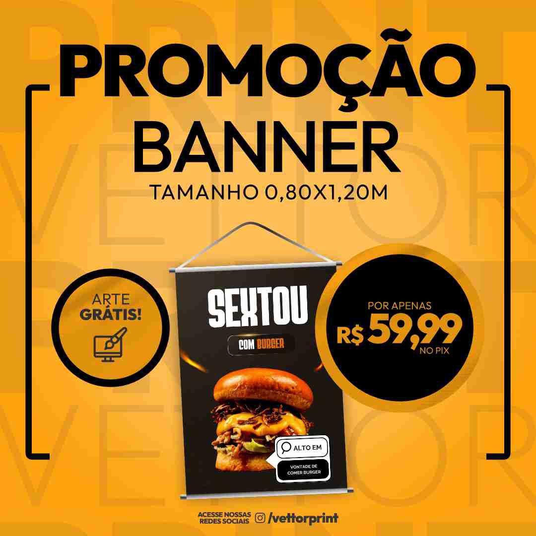 Banner personalizado 0,80x1,20m | VettorPrint