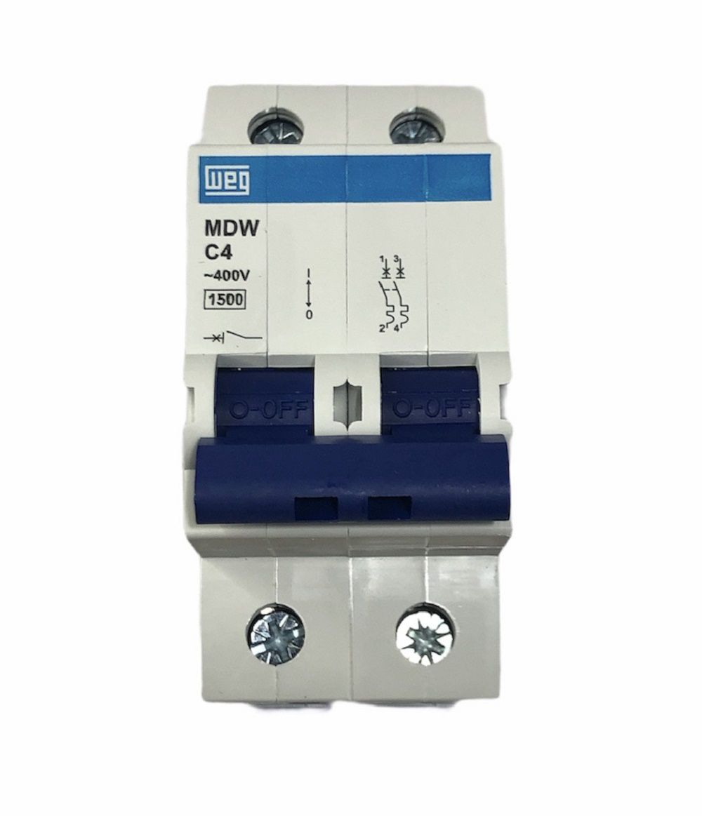 Disjuntor Bipolar Weg 04a Curva C 3ka MDW-C4-2 10076391 | MAQPART