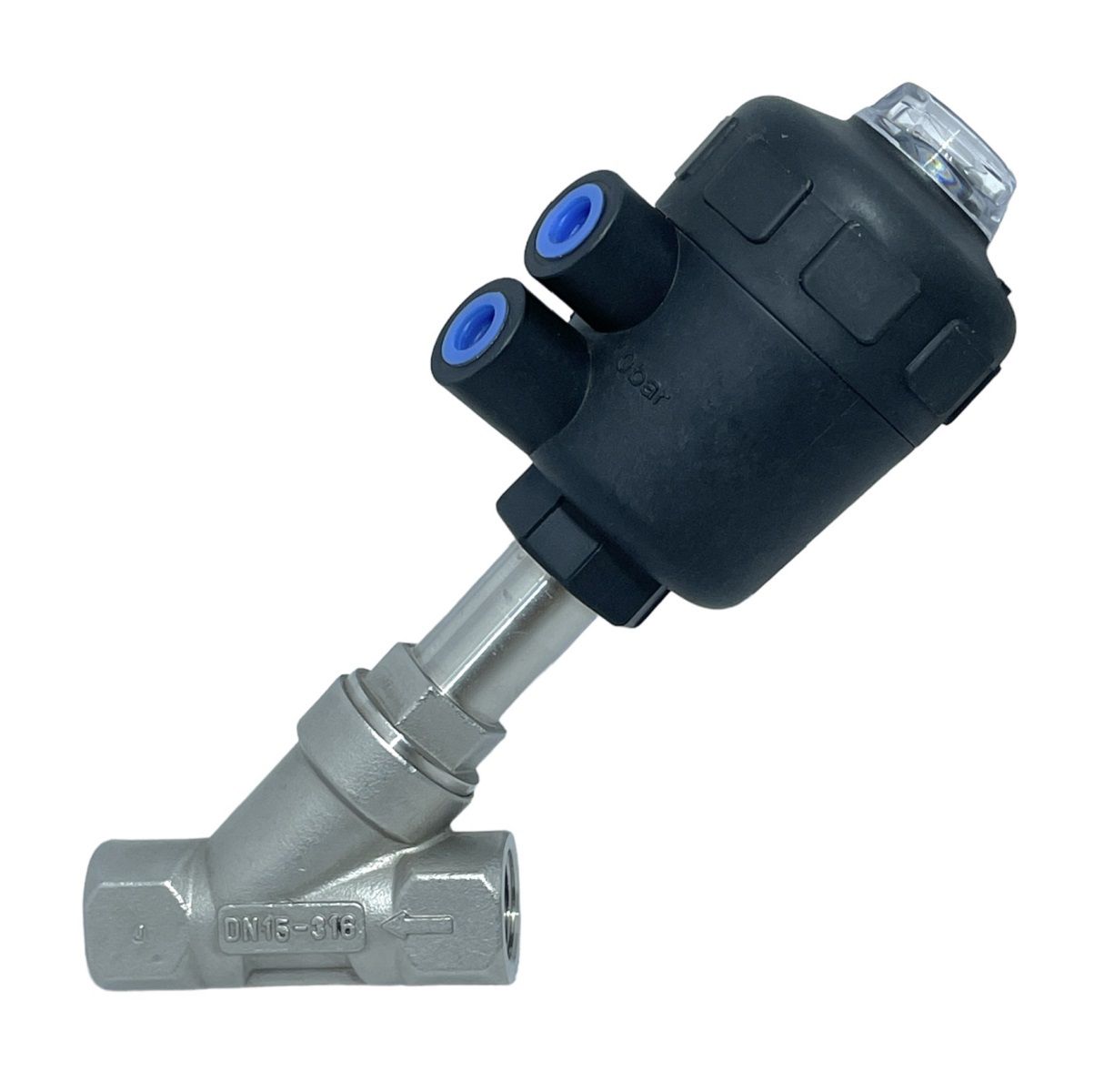 Valvula Pneumatica Angular Inox 1/2 | MAQPART